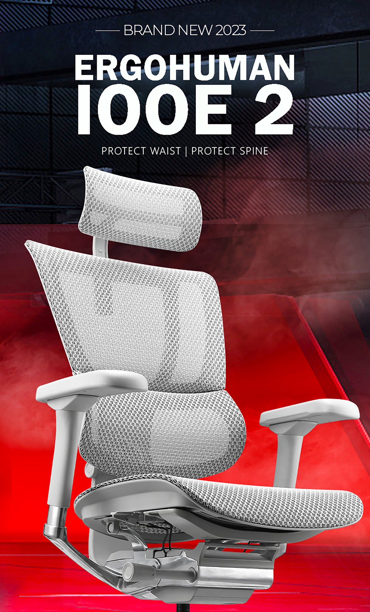 Ergohuman IOO Elite 2 Ergonomic Chair With Legrest (10 Years Limited W ...